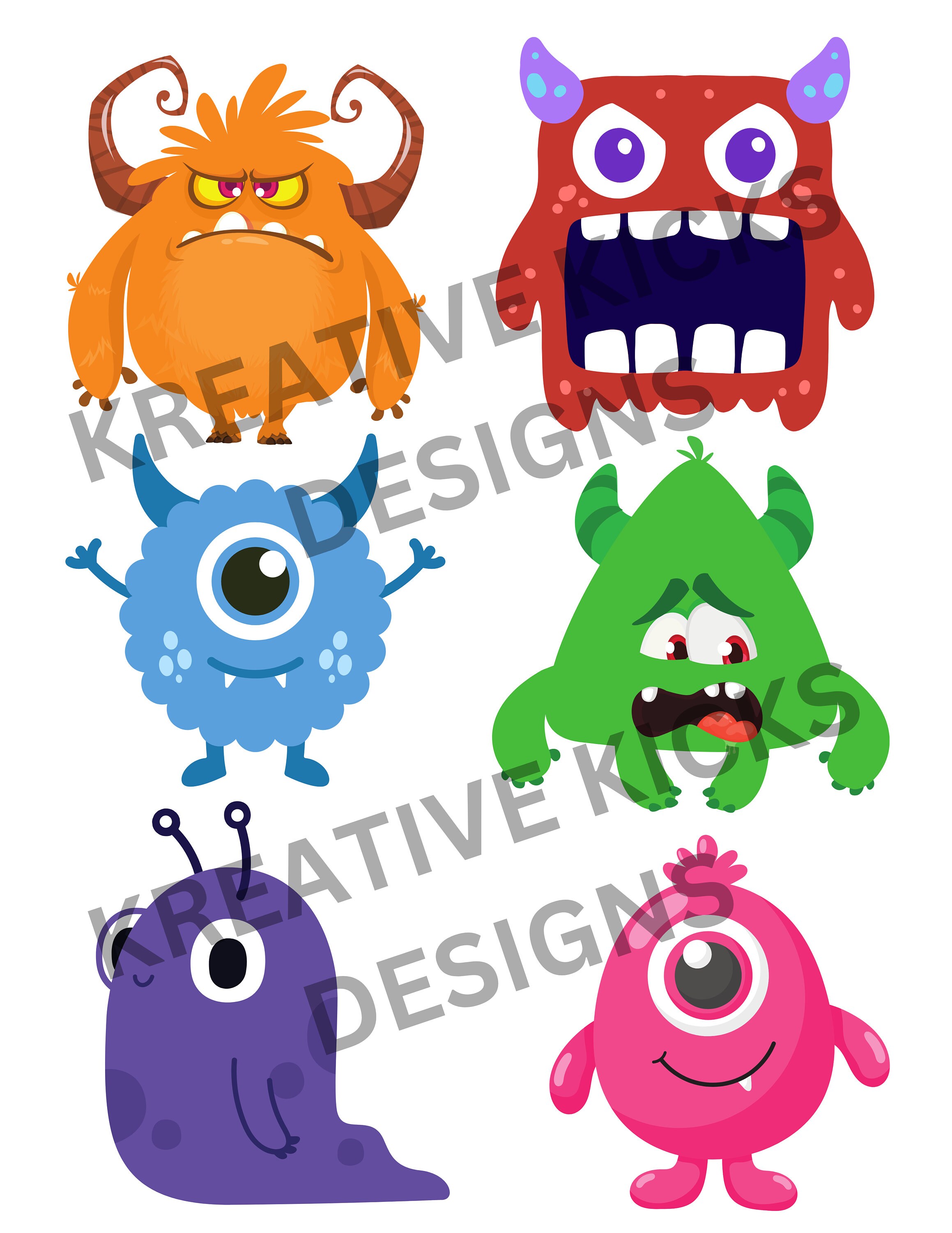 Monster Feeling Mason Jar Template - Etsy