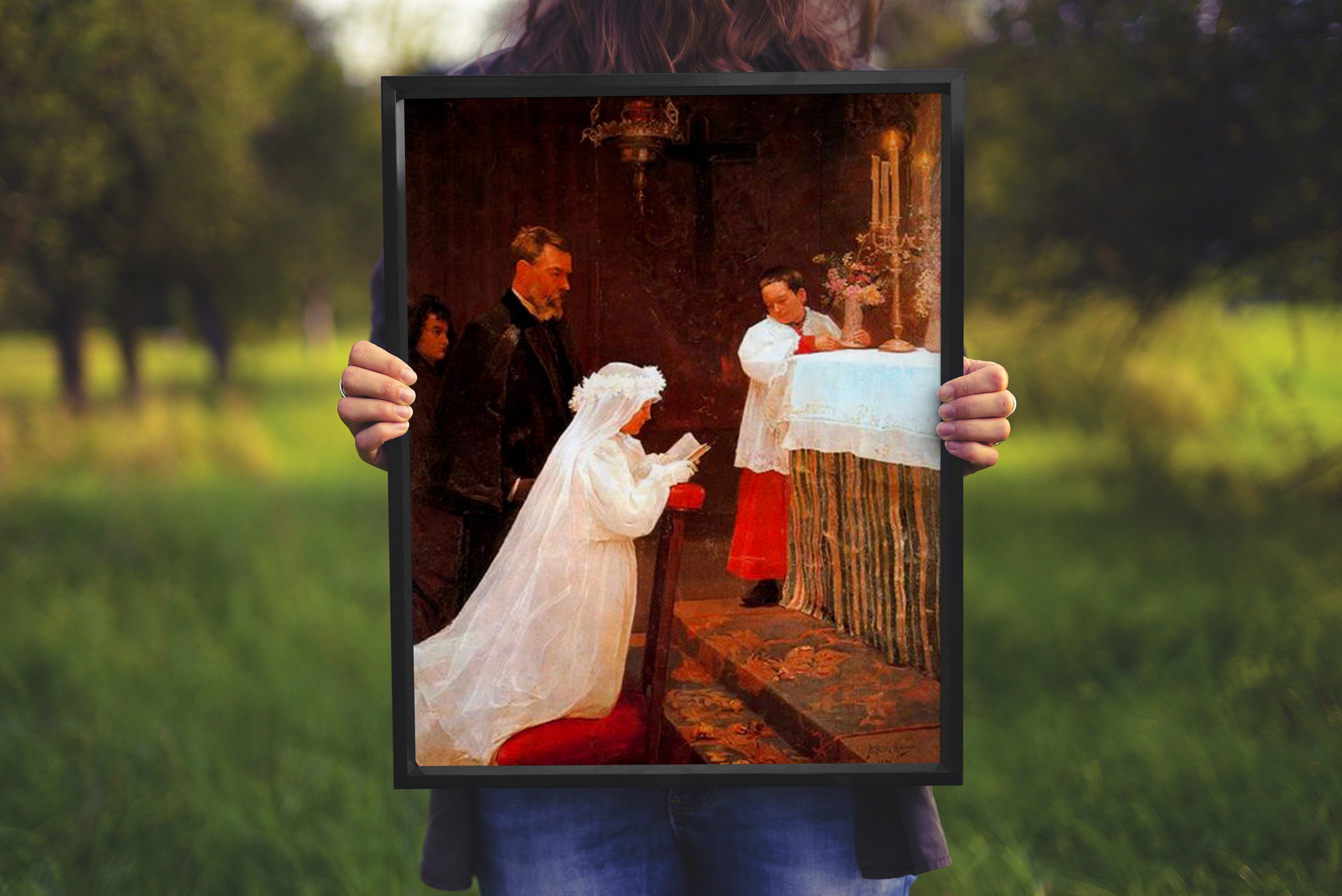 First Communion, by Pablo Ruiz Picasso, Print Art Poster Framed, Large ...