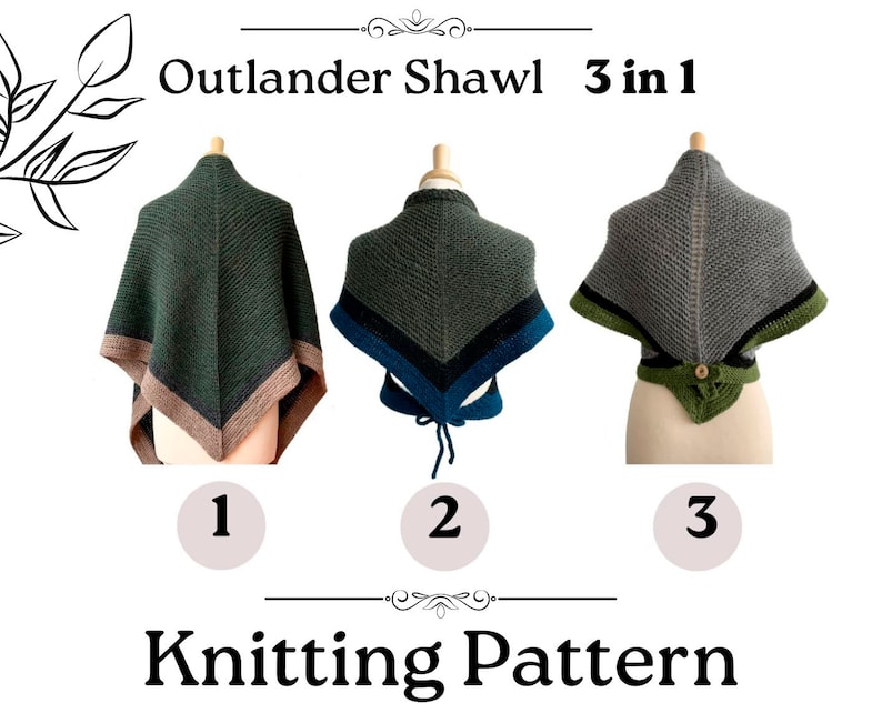Outlander Shawl PATTERN Claire Shawl Knitting Outlander Inspired Shawl ...