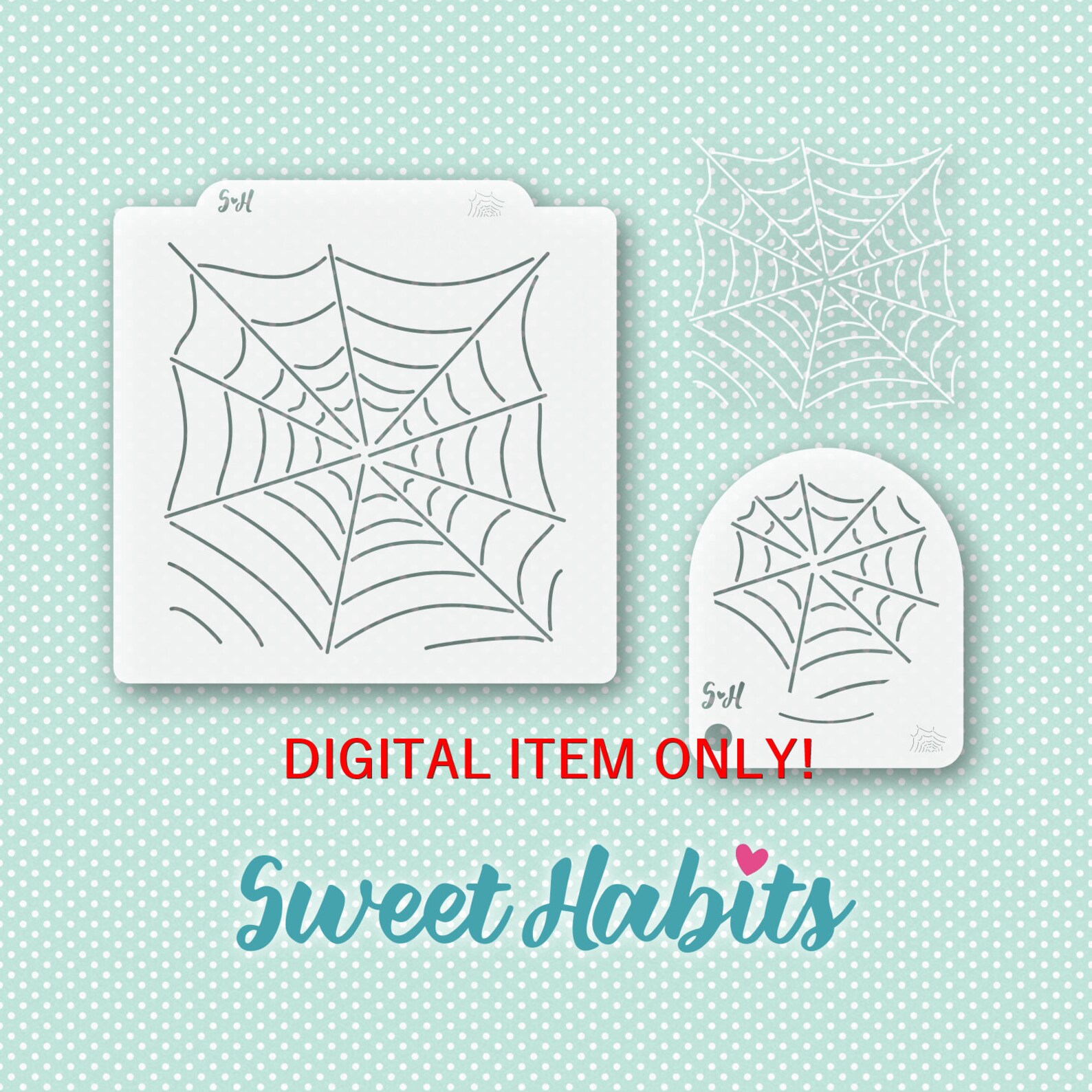 Spiderweb Cookie Stencils - SVG Digital Cut File Printable PDF - Etsy
