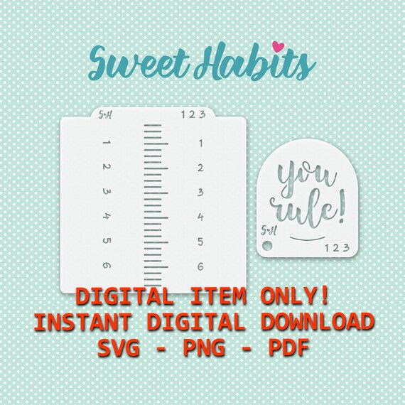 You Rule Ruler Set Cookie Stencils SVG Digital Cut File - Etsy