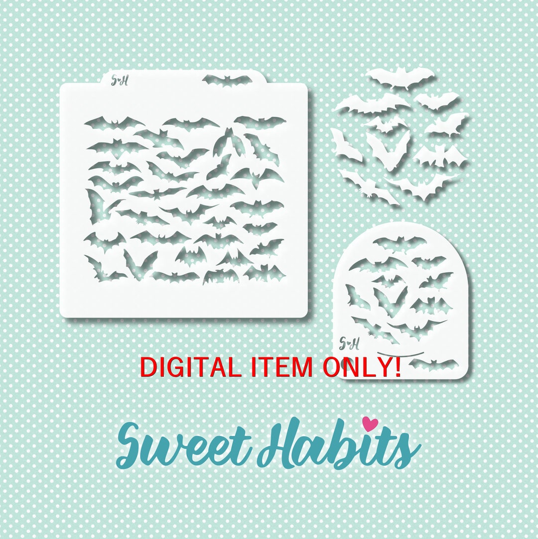 Bat Cookie Stencils - SVG Digital Cut File Printable PDF - Etsy