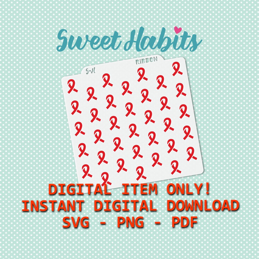 Awareness Ribbon Pattern Stencils Set - SVG Digital Cut File Printable ...