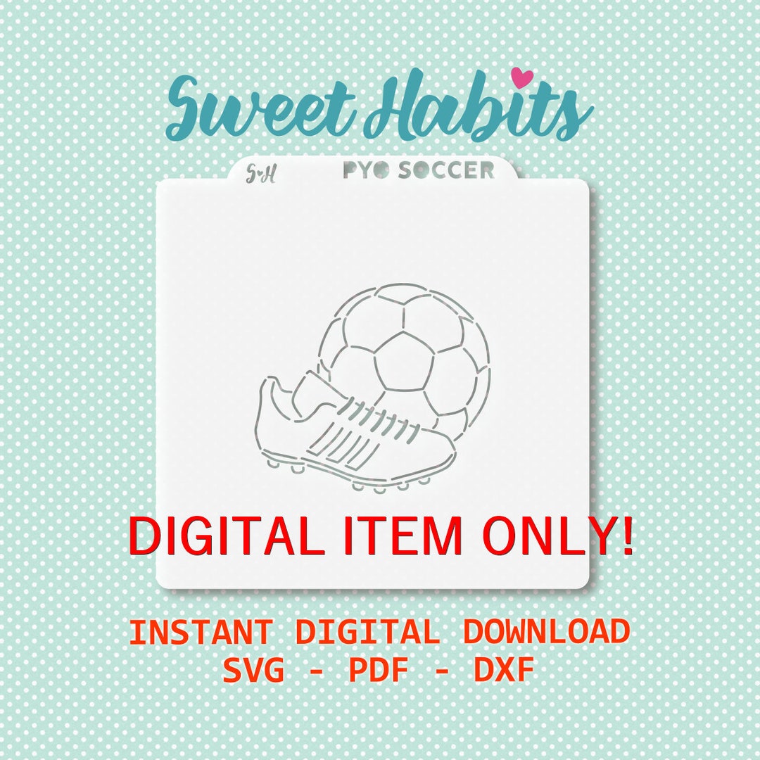 American Soccer Ball Football and Cleats Paint Your Own Cookie Stencils ...