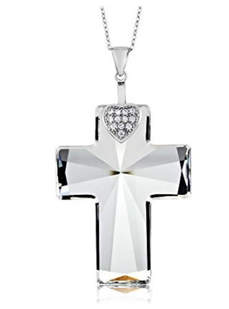 Swarovski Crystal Cross Pendant-Handmade Crystal | Etsy