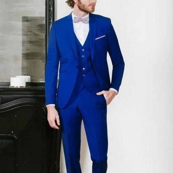 Royal Blue Men Suit - Etsy