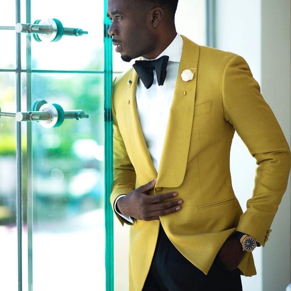 Yellow Tuxedo Jacket - Etsy
