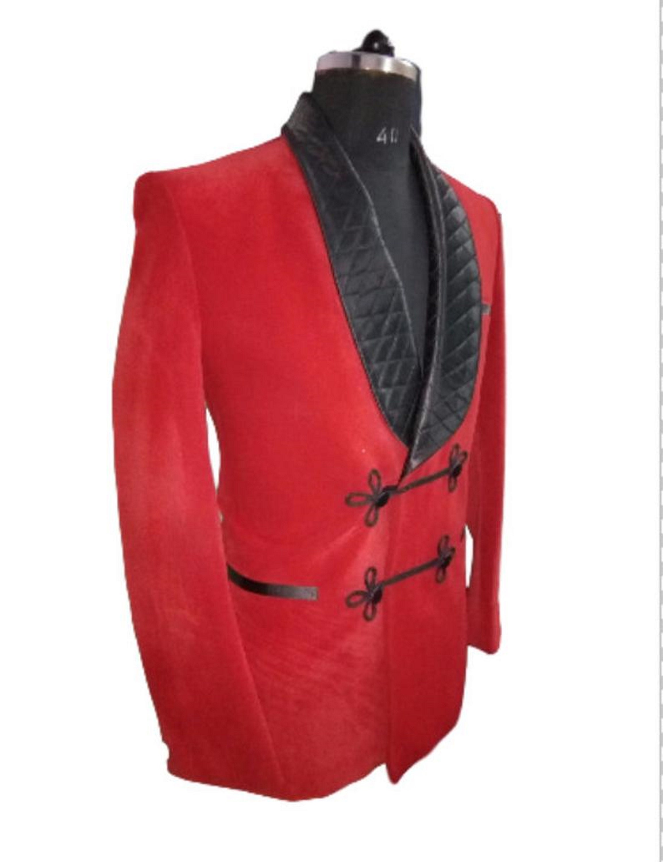Mens Red Jackets Velvet Fashion Party Wear Wedding Groom Suit - Etsy