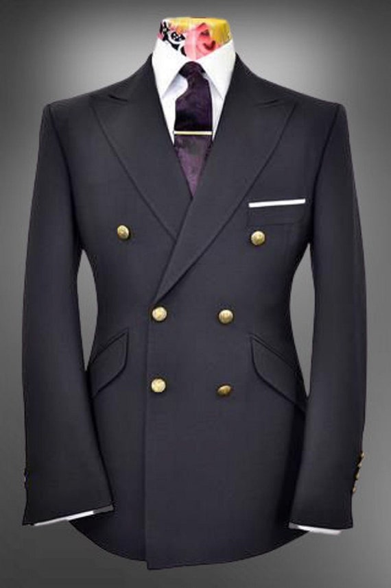 Men's Black Premium Party Wear Jacket Double Breasted Slim - Etsy