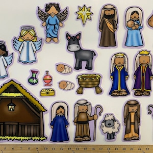 Nativity Felt Figure Set Christmas Birth of Jesus for Bible - Etsy