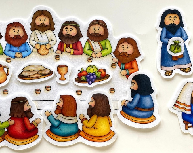 Last Supper Felt Set for Bible Felt Flannel Board Stories Easter - Etsy