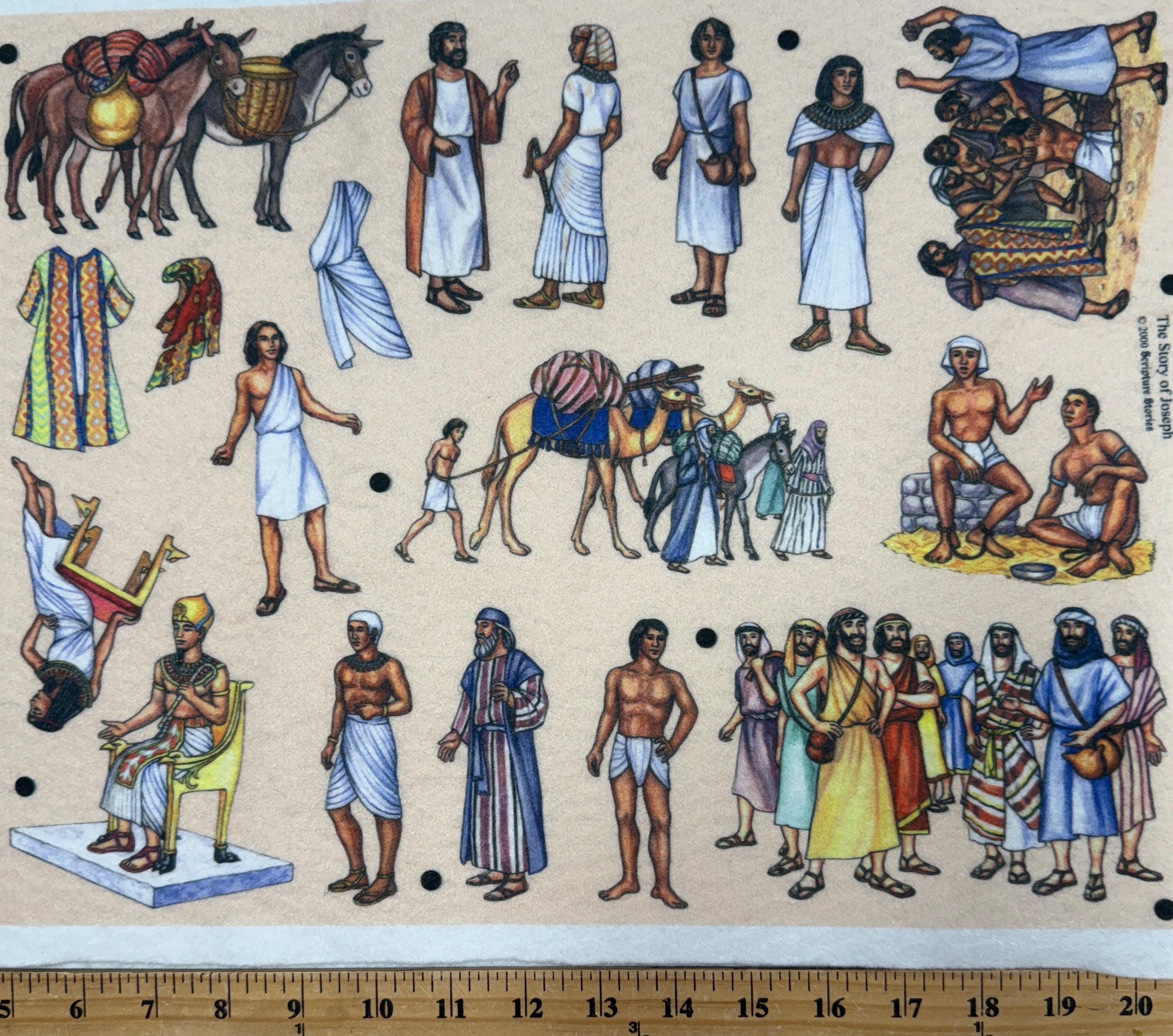 Story of Joseph Coat Many Colors Felt Figures for Bible Felt Flannel ...