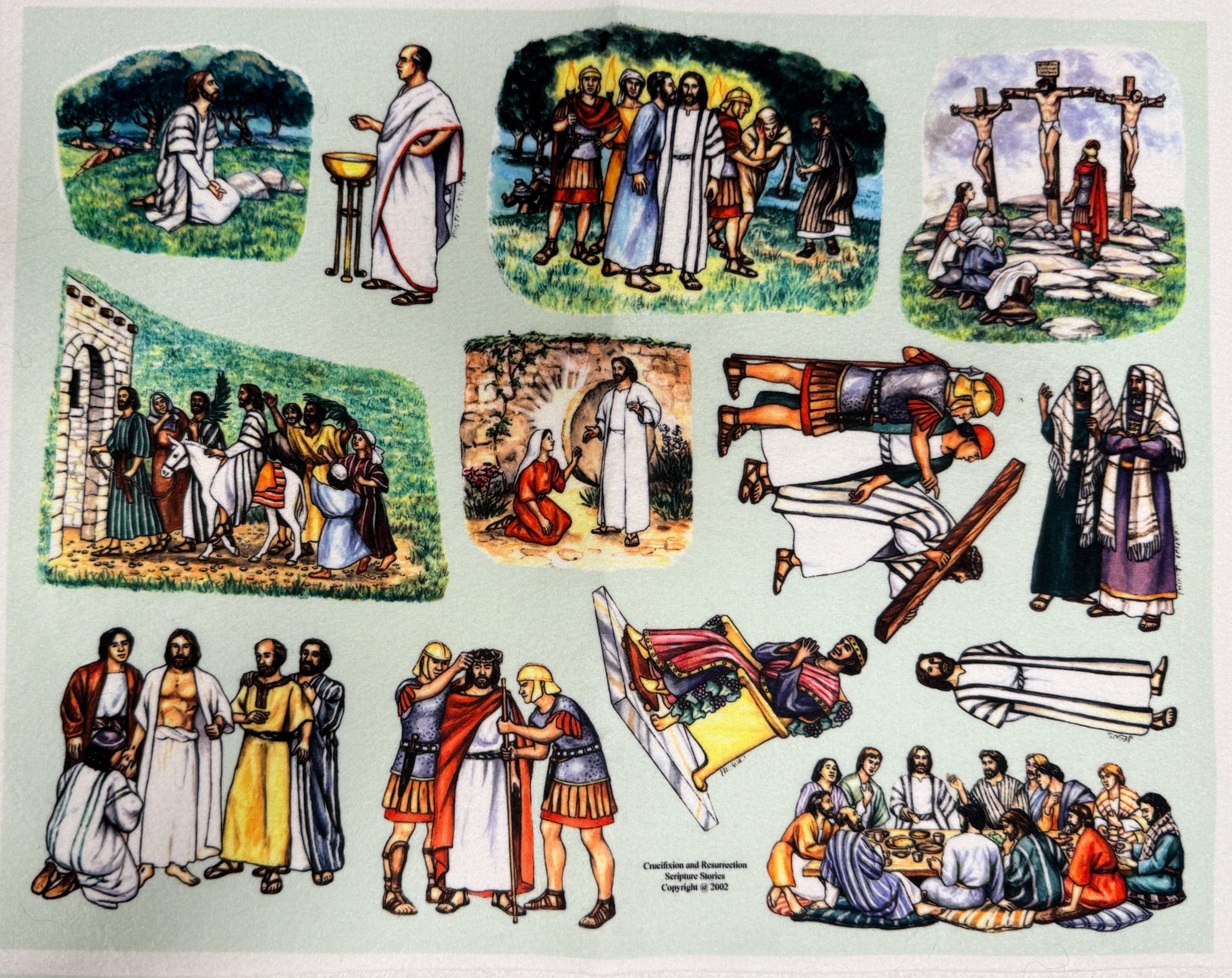 Crucifixion Resurrection and Trial Jesus Felt Set for Bible Felt ...
