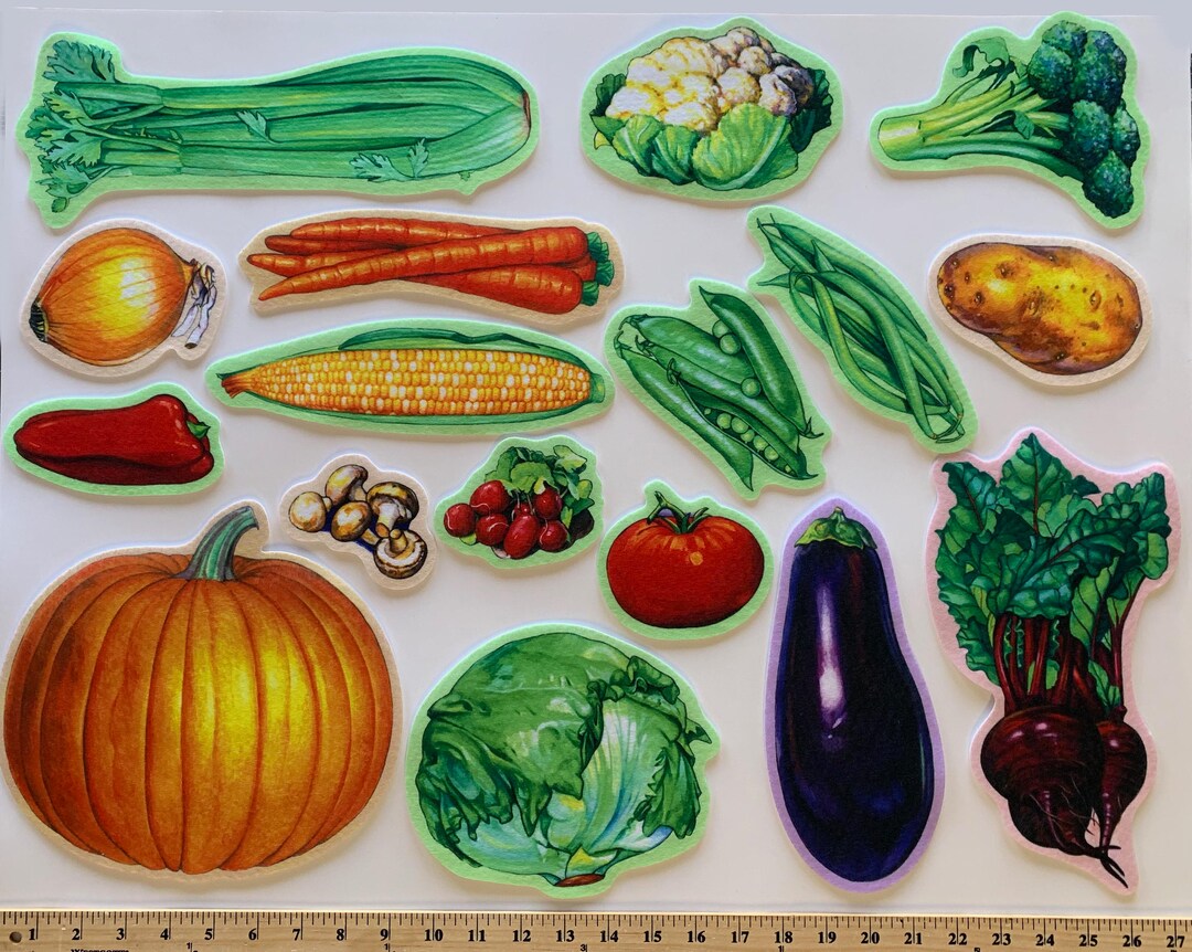 Vegetables Felt Figures Flannel Board Story Set Felt Board Stories Kids ...