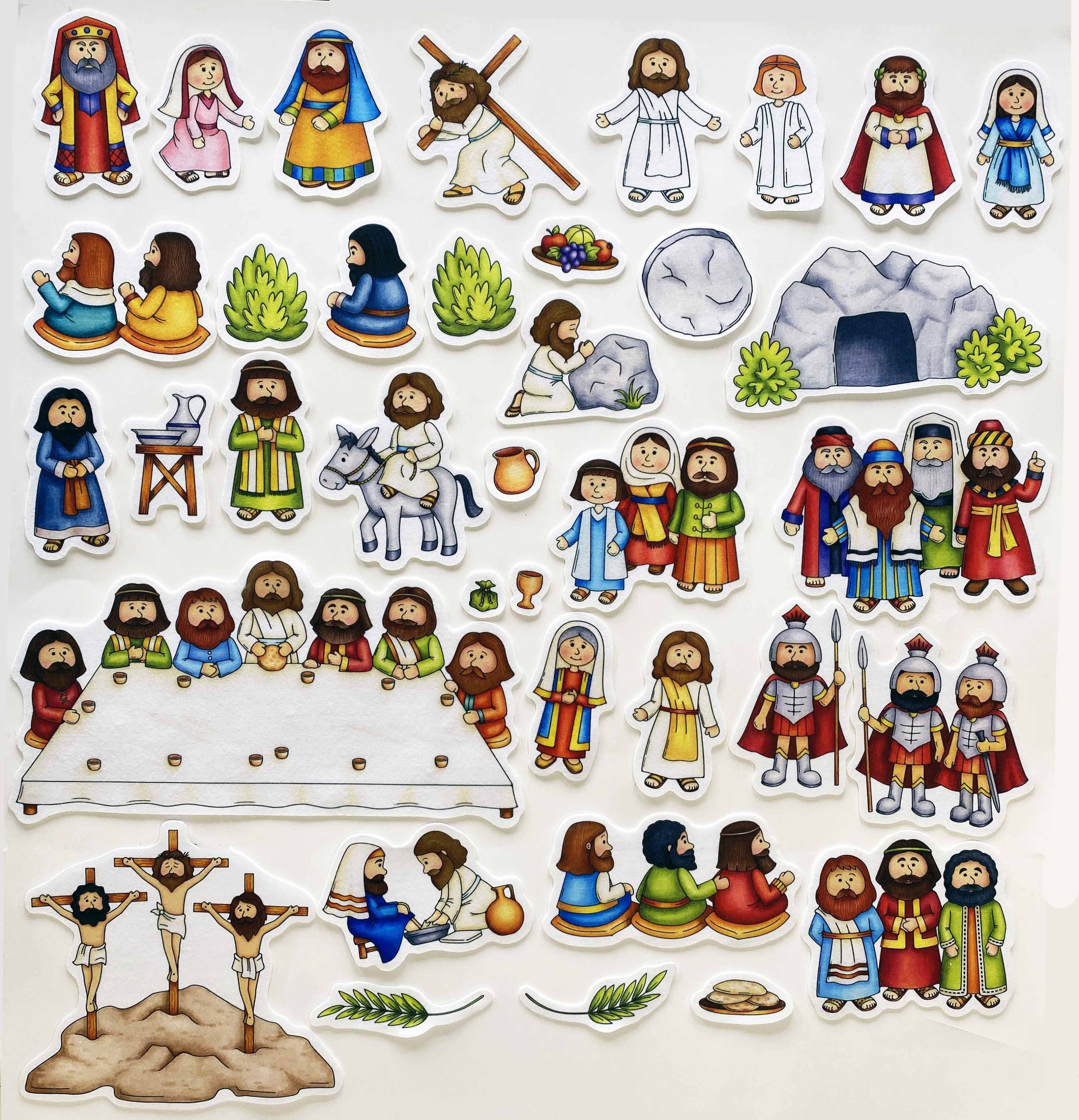 Easter Deluxe Felt Set for Bible Felt Flannel Board Stories Last Supper ...