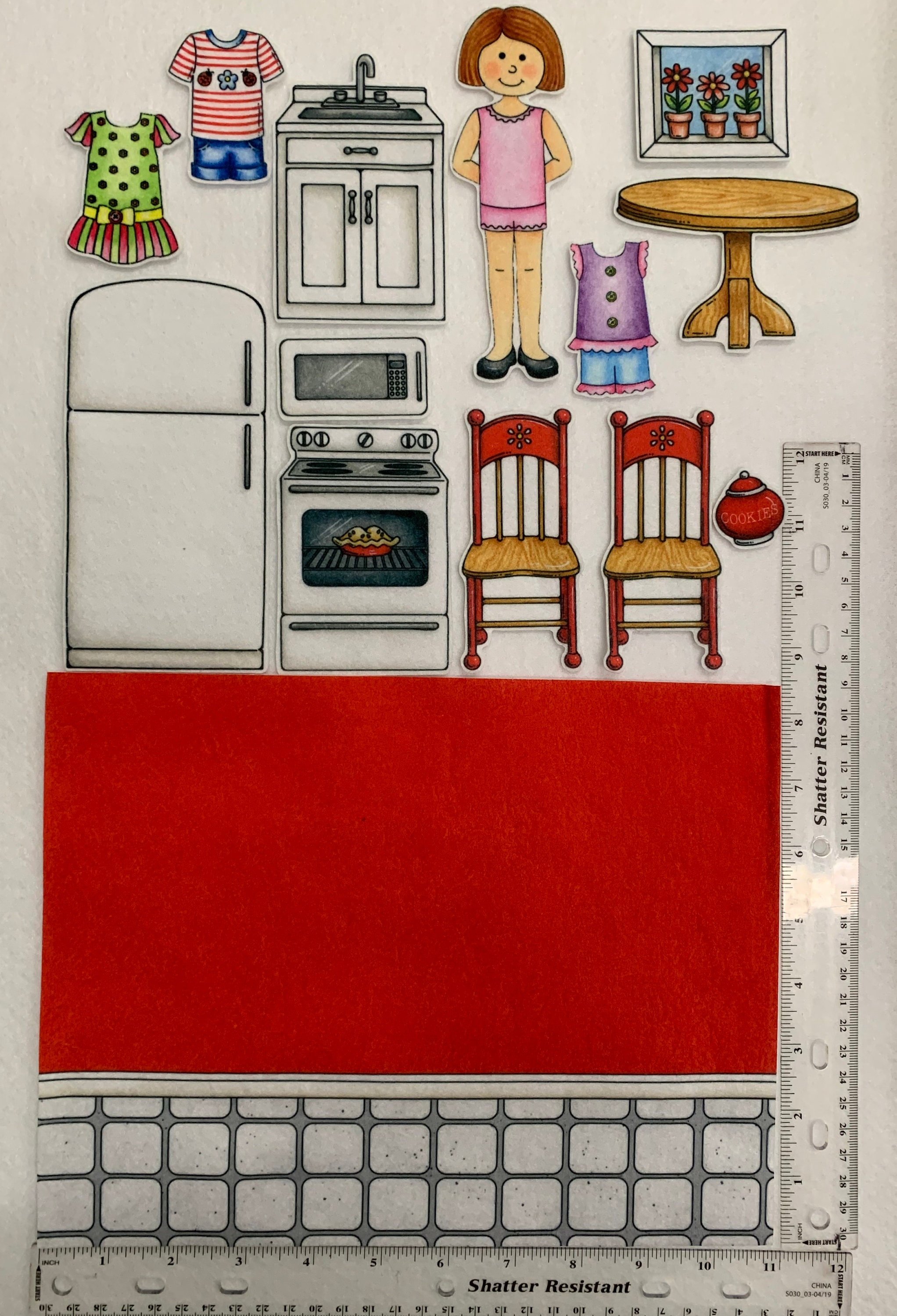 Dress up Doll Set Kitchen Felt Figures Flannel Board Story Set Felt ...