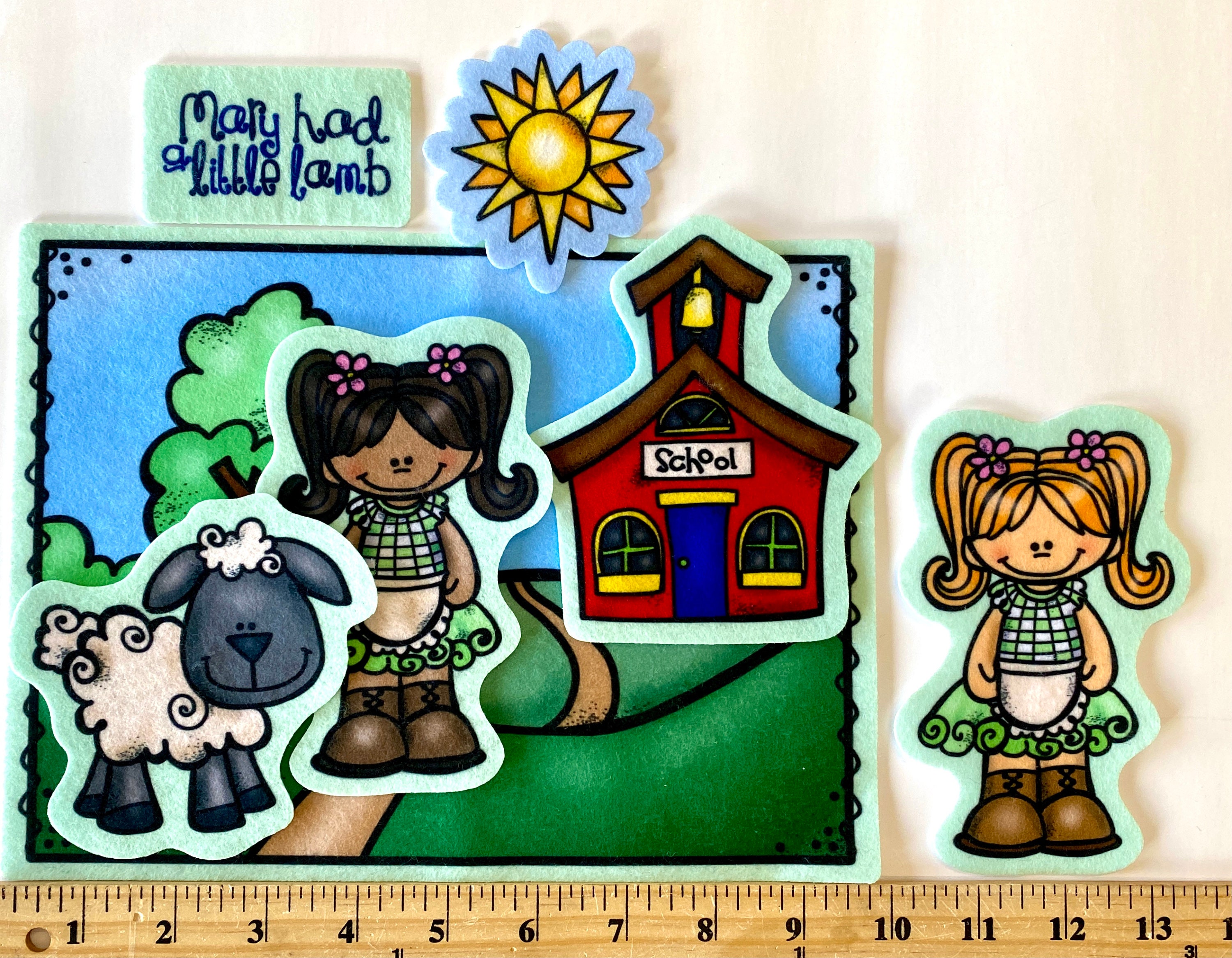 Mary Had A Little Lamb Felt Figures Flannel Board Story Set Felt Board ...