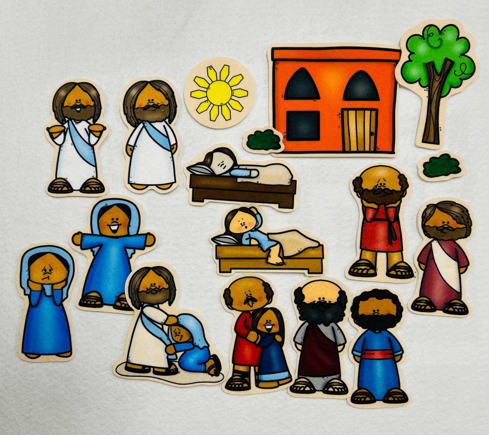 Jesus Raises Jairous' Daughter & Heals Sick Woman Felt Figures for ...