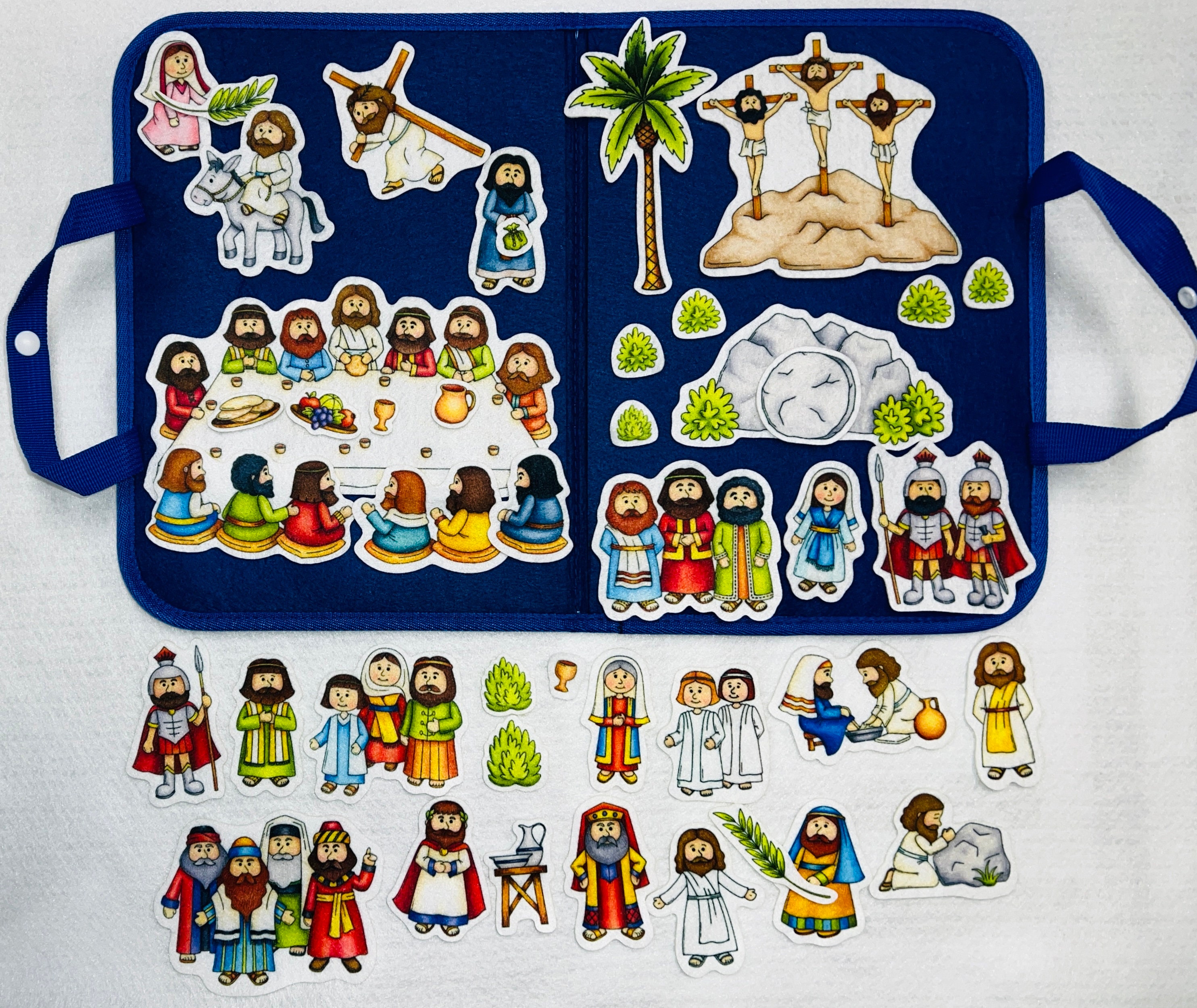 Mini Easter Deluxe Felt Set & Flannel Board Bible Felt Stories Last ...