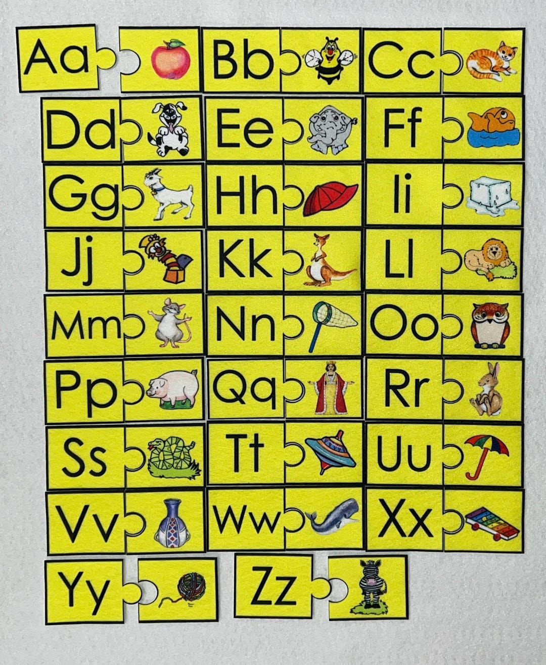 Abc Alphabet Puzzle Match Felt Figures for Flannel Board - Etsy