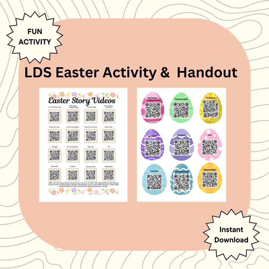 LDS Easter Handout & Activity Extended Version Instant Download Primary ...