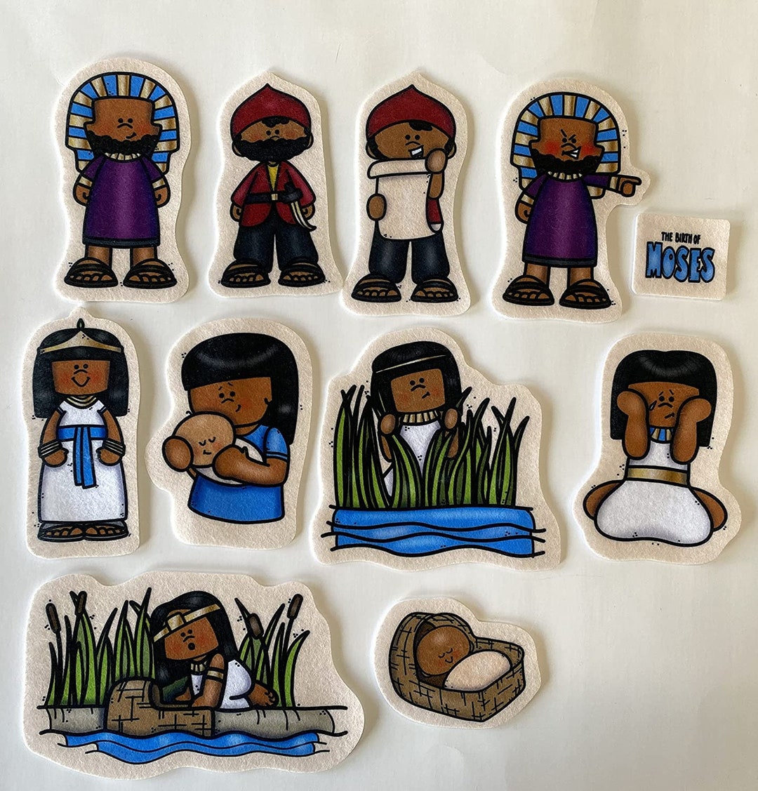 Baby Moses Felt Figures for Bible Felt Flannel Board Stories Old ...