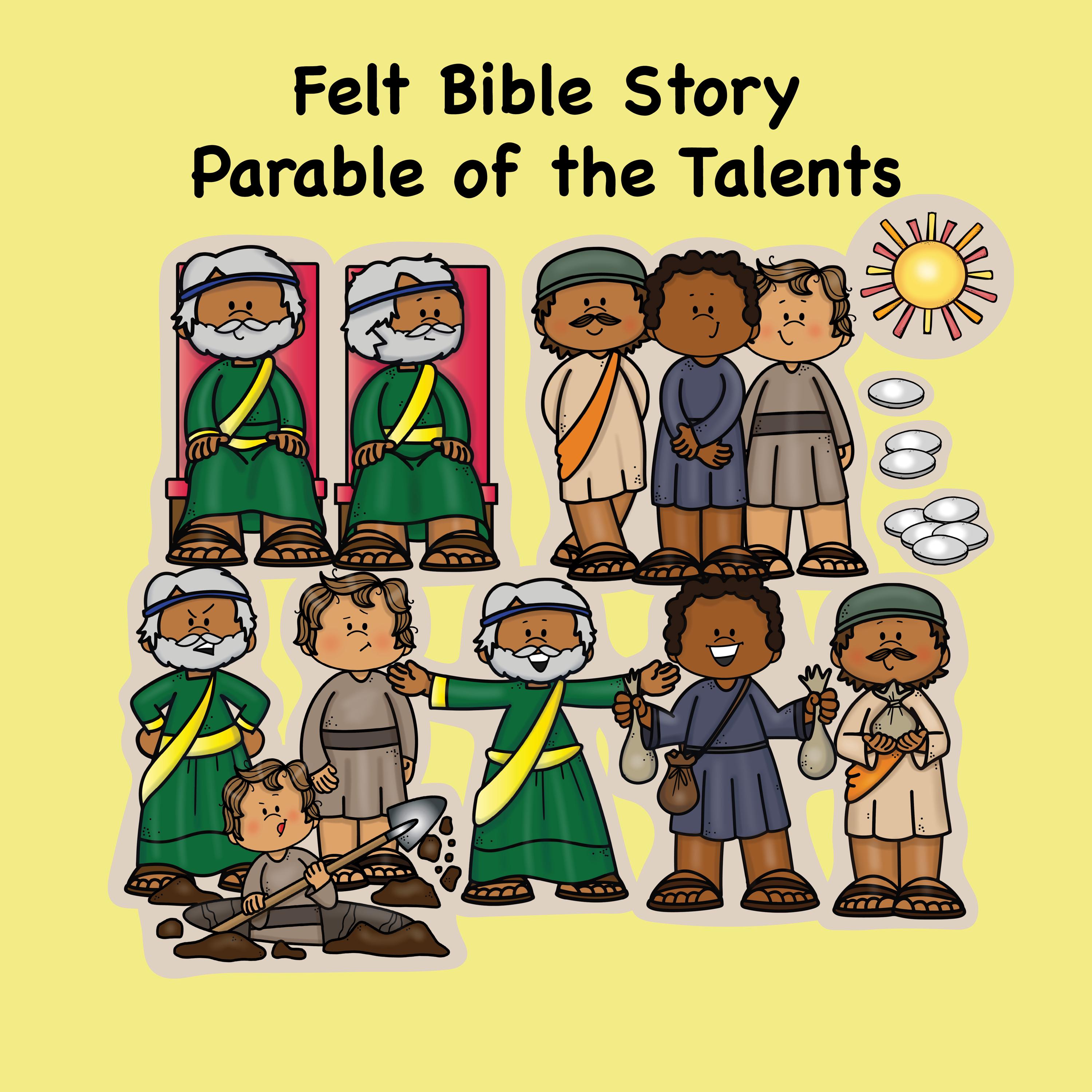 Parable of the Talents Felt Figures for Bible Flannel Board Stories New ...