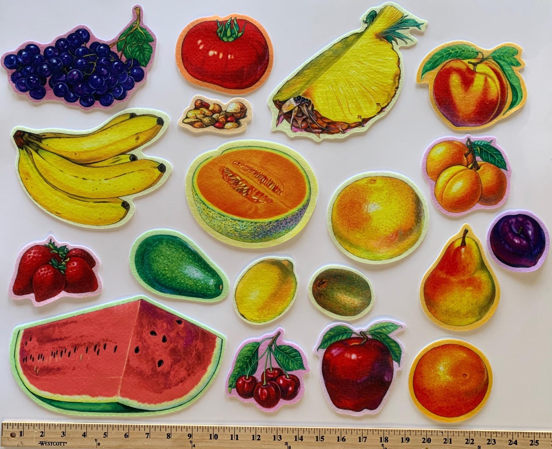 19 Pieces Fruit Felt Figures Flannel Board Story Set Felt Board Stories ...