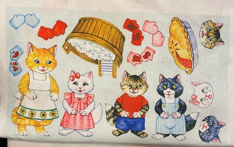 Three Little Kittens Felt Figures Flannel Board Story Set Felt Board ...