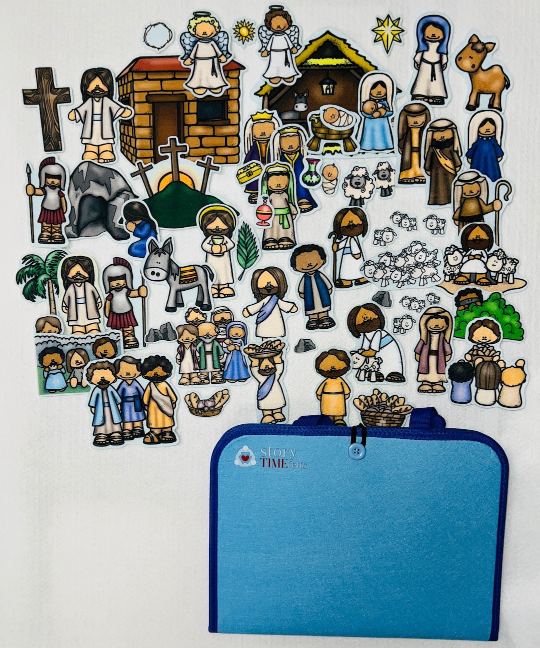 Stories of Jesus Felt Set & Flannel Board Bible Felt Stories Birth ...