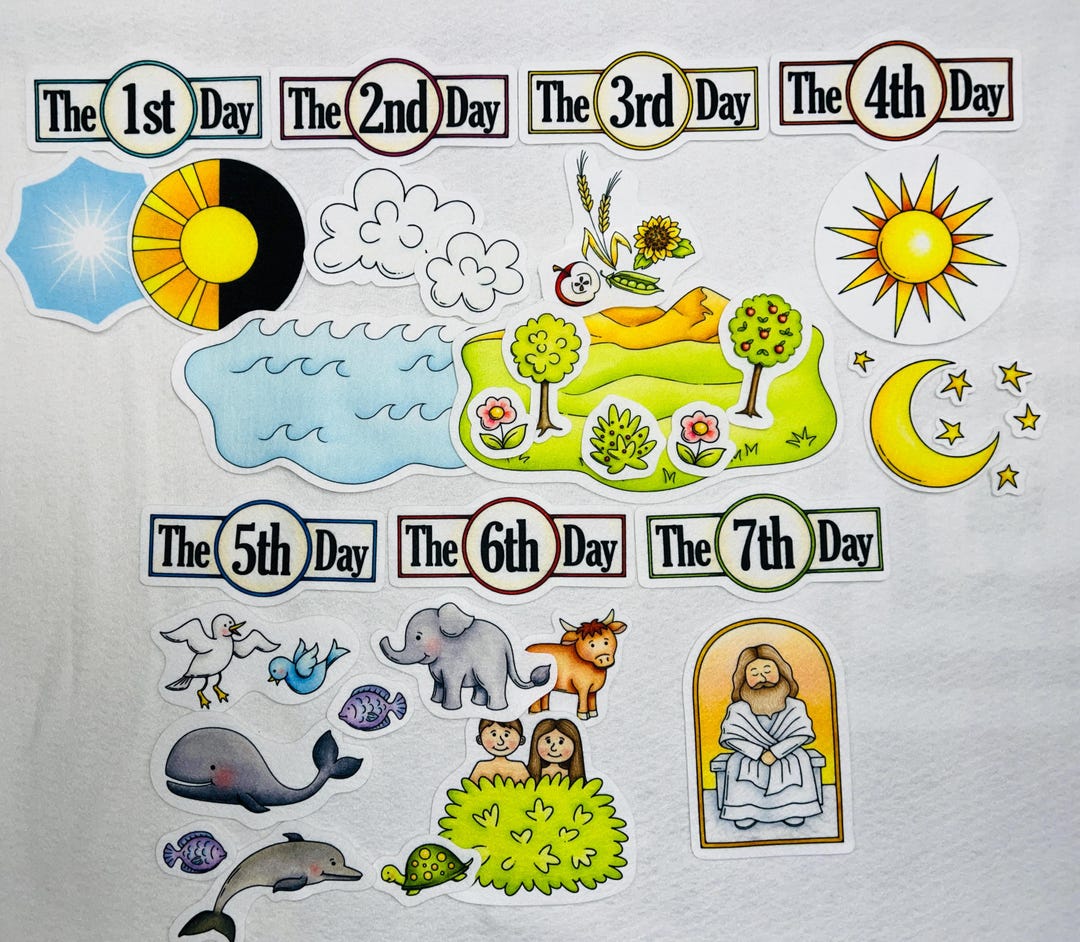 7 Days of Creation Felt Set for Bible Felt Flannel Board Stories Lesson ...
