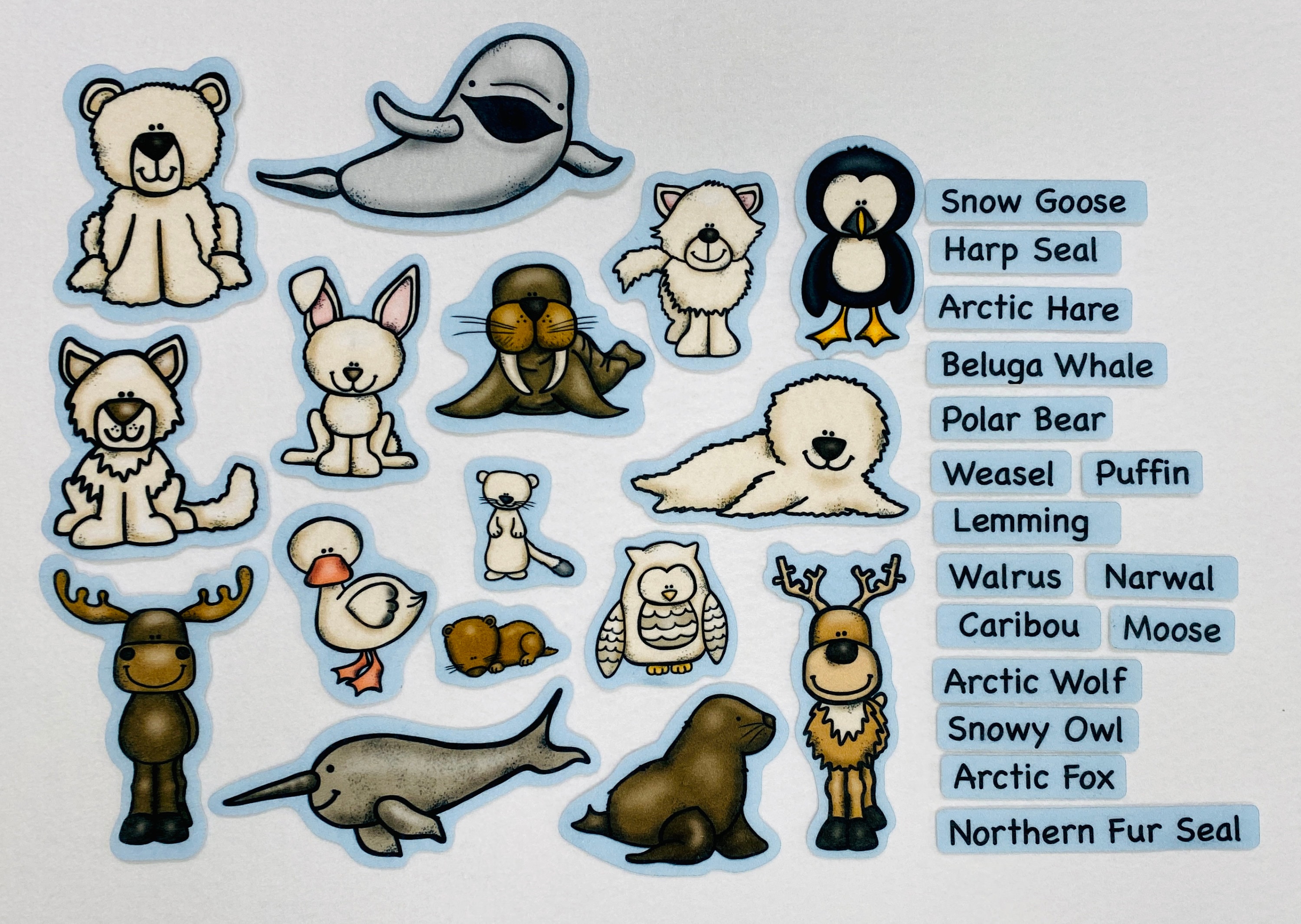 Arctic Animals Felt Figures Flannel Board Story Set Felt Board Stories ...