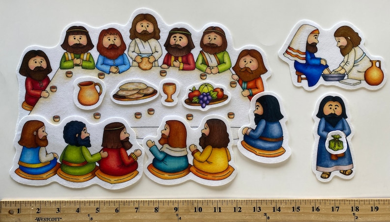 Easter Deluxe Felt Set for Bible Felt Flannel Board Stories Last Supper ...