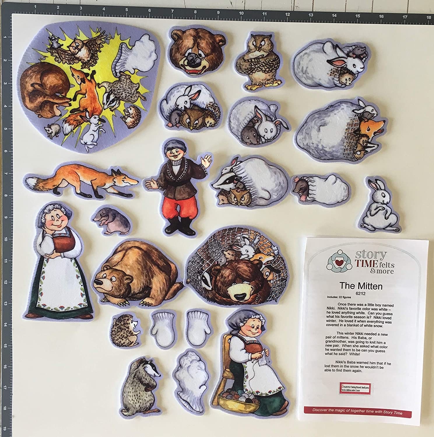 The Mitten Felt Figures Flannel Board Story Set Felt Board Stories Kids ...