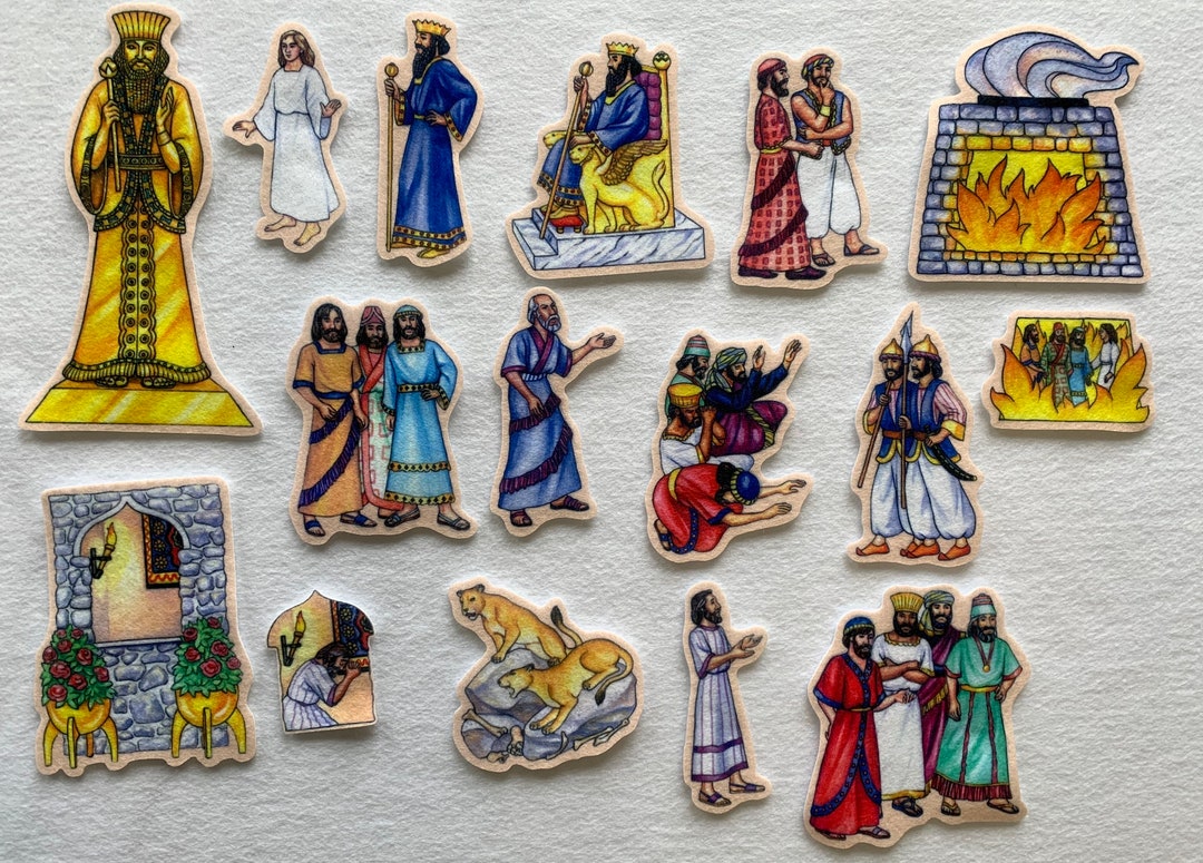 Daniel Lions Den Felt Figures for Bible Felt Flannel Board Stories Old ...