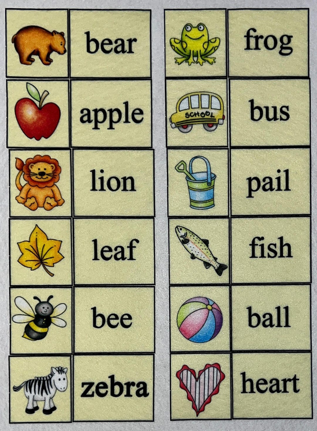 Picture Word Match Felt Figures Flannel Board Set Felt Board Stories ...