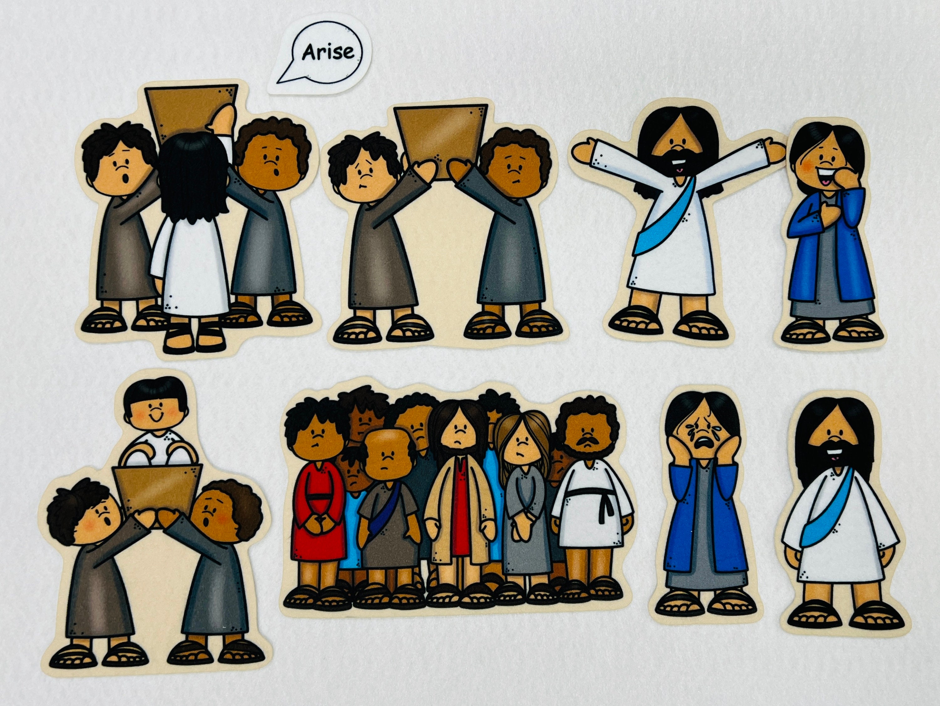 Jesus Raises the Widow's Son Felt Figures for Bible Flannel Board ...