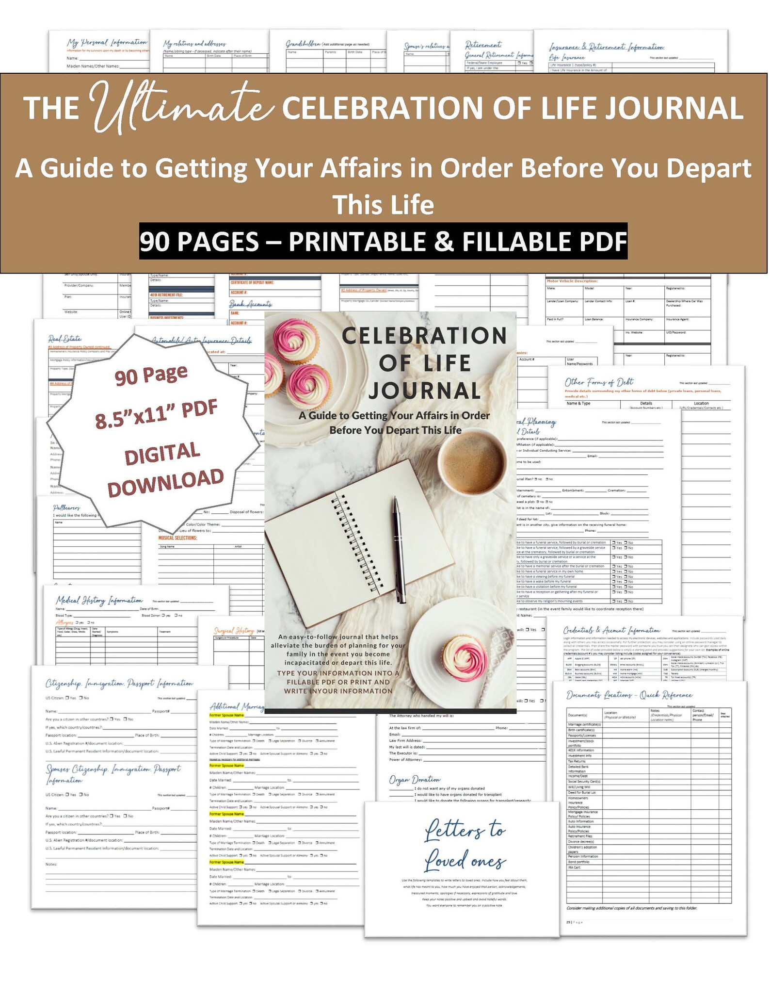 The Ultimate CELEBRATION OF LIFE Journal A Guide to Getting Your ...