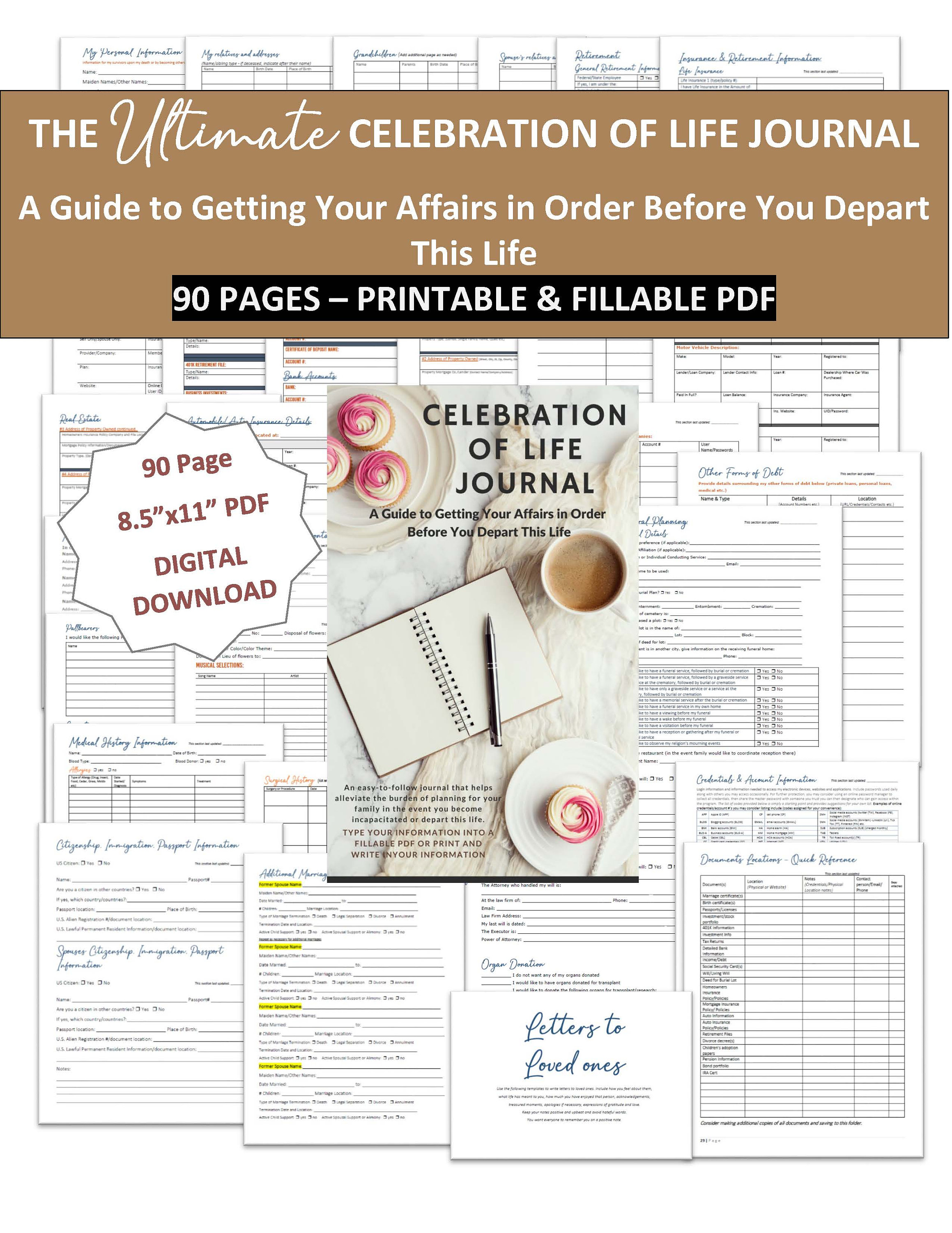 The Ultimate CELEBRATION OF LIFE Journal - A Guide to Getting Your ...