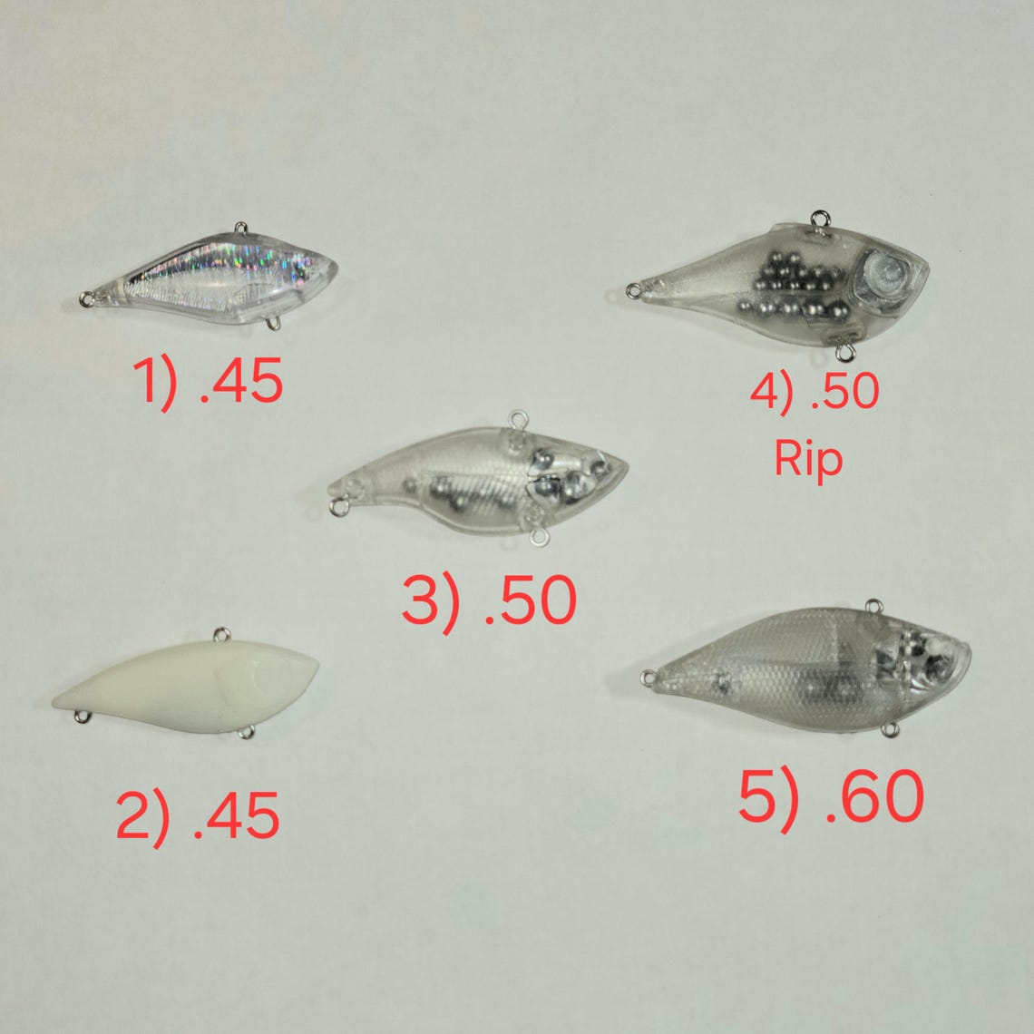 Cracked Natural Shad. Custom Painted Crankbait Fishing Lure. Bass ...