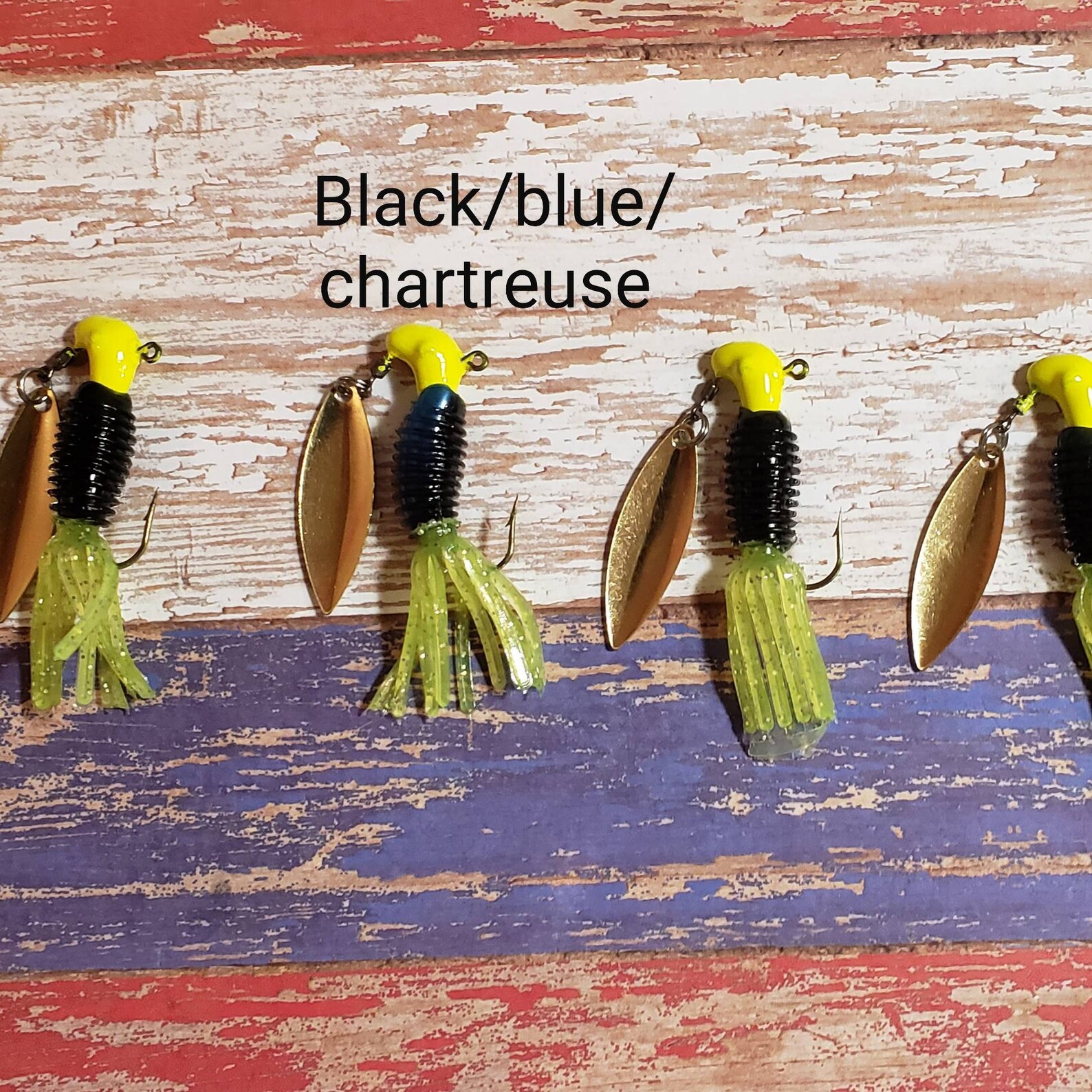 Set of 5 Hand Poured Custom Made Crappie Jigs With Gold - Etsy