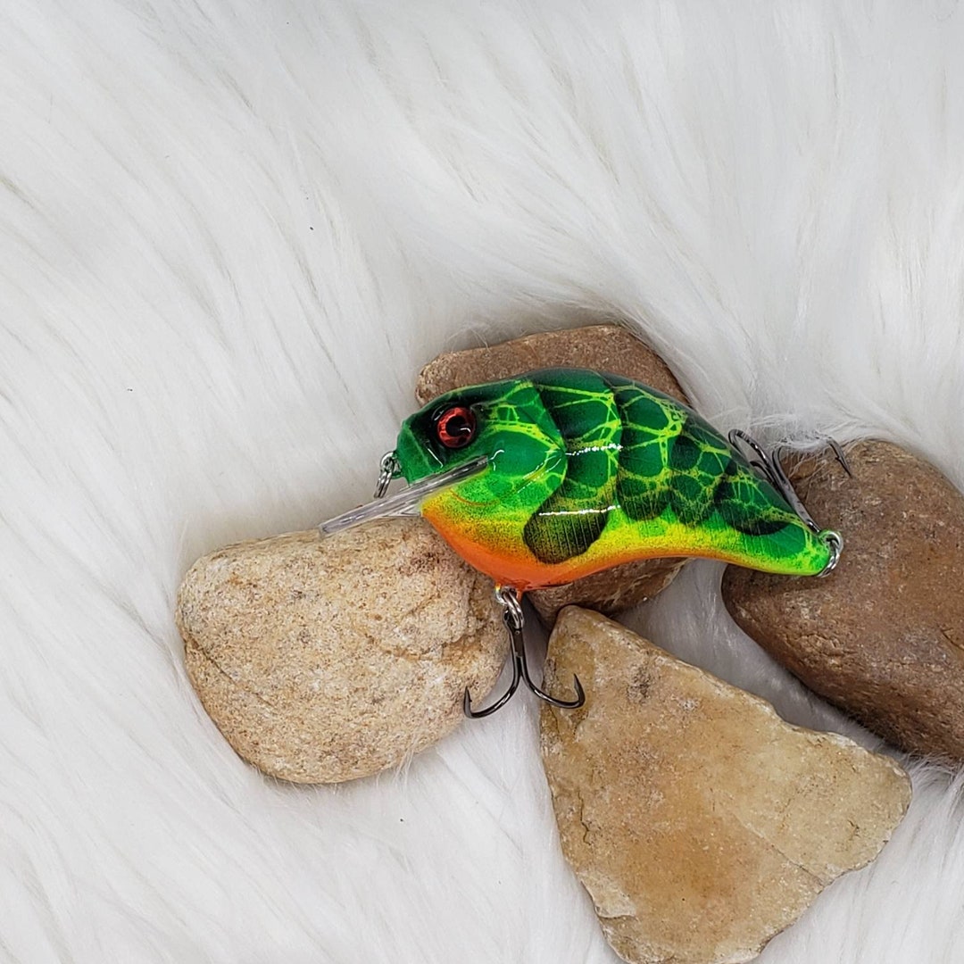 Fire Tiger Custom Painted Crankbait Bass Fishing Lure, Fishing Tackle ...