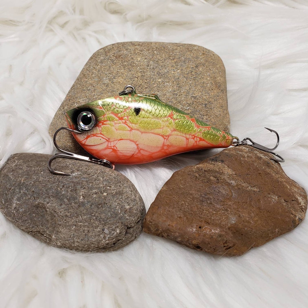 Crack Gold Tennessee Shad Holographic Lipless Crankbait, Custom Fishing ...