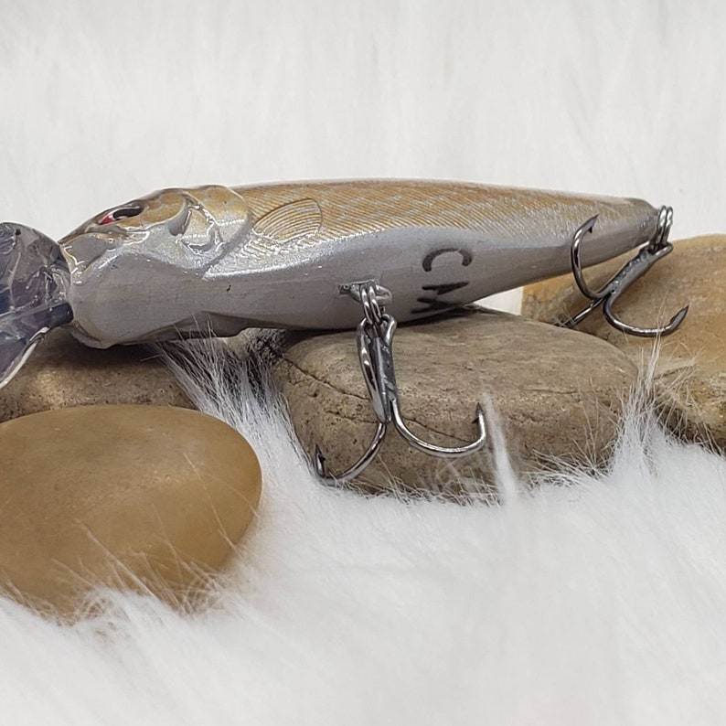 River Shad Custom Painted Crankbait Fishing Lure. Bass Fishing - Etsy