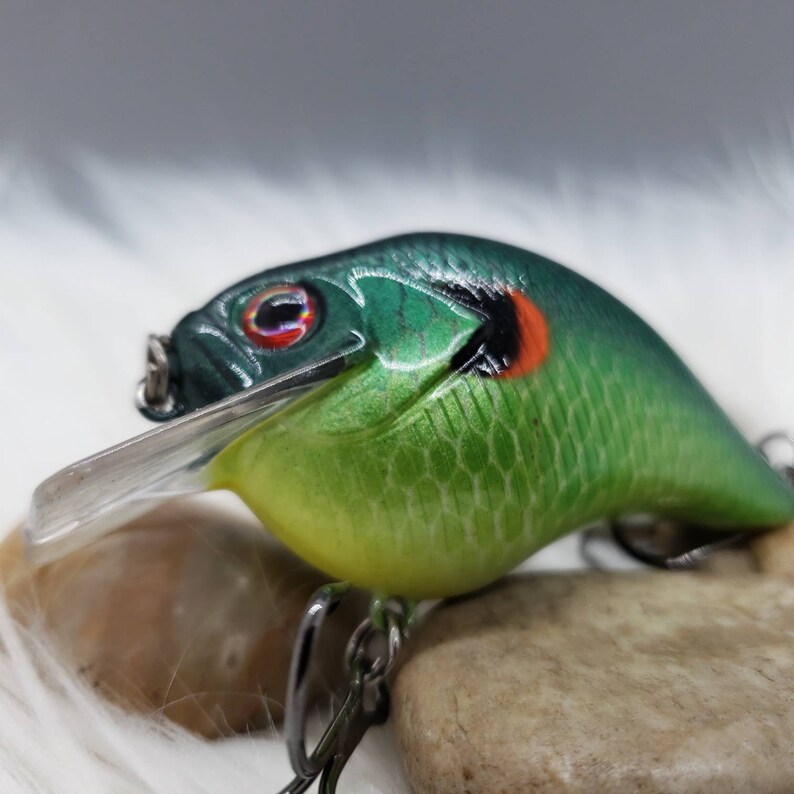 Chartreuse Shellcracker custom painted fishing lure. Choose | Etsy