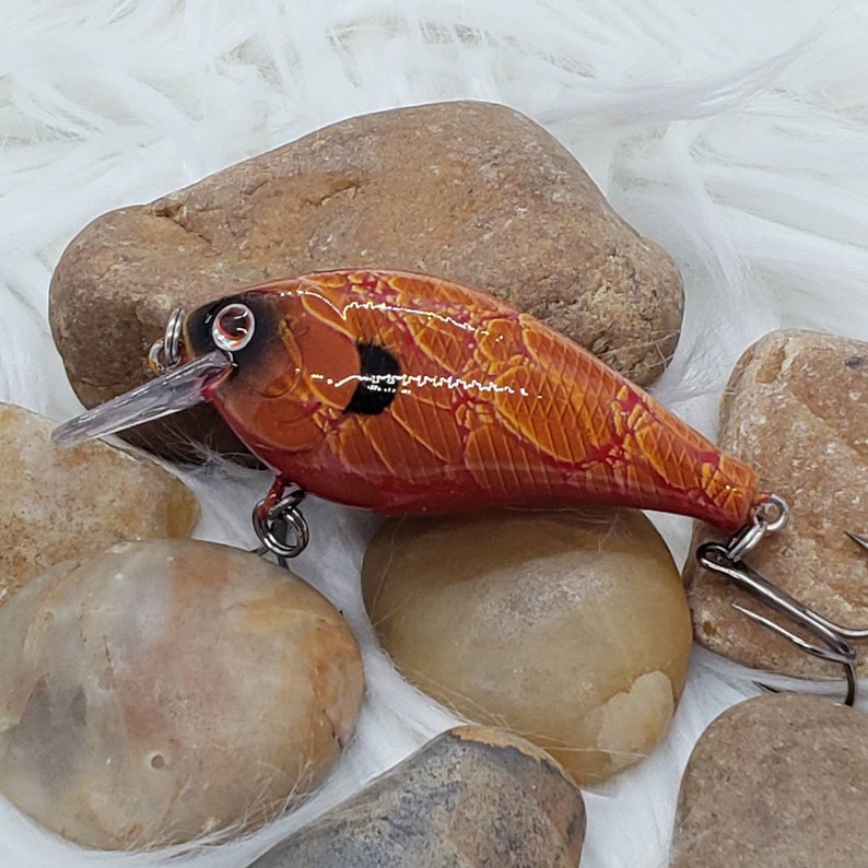 Raging Fire, Custom Painted Bass Fishing Lure. Gifts for Him. - Etsy