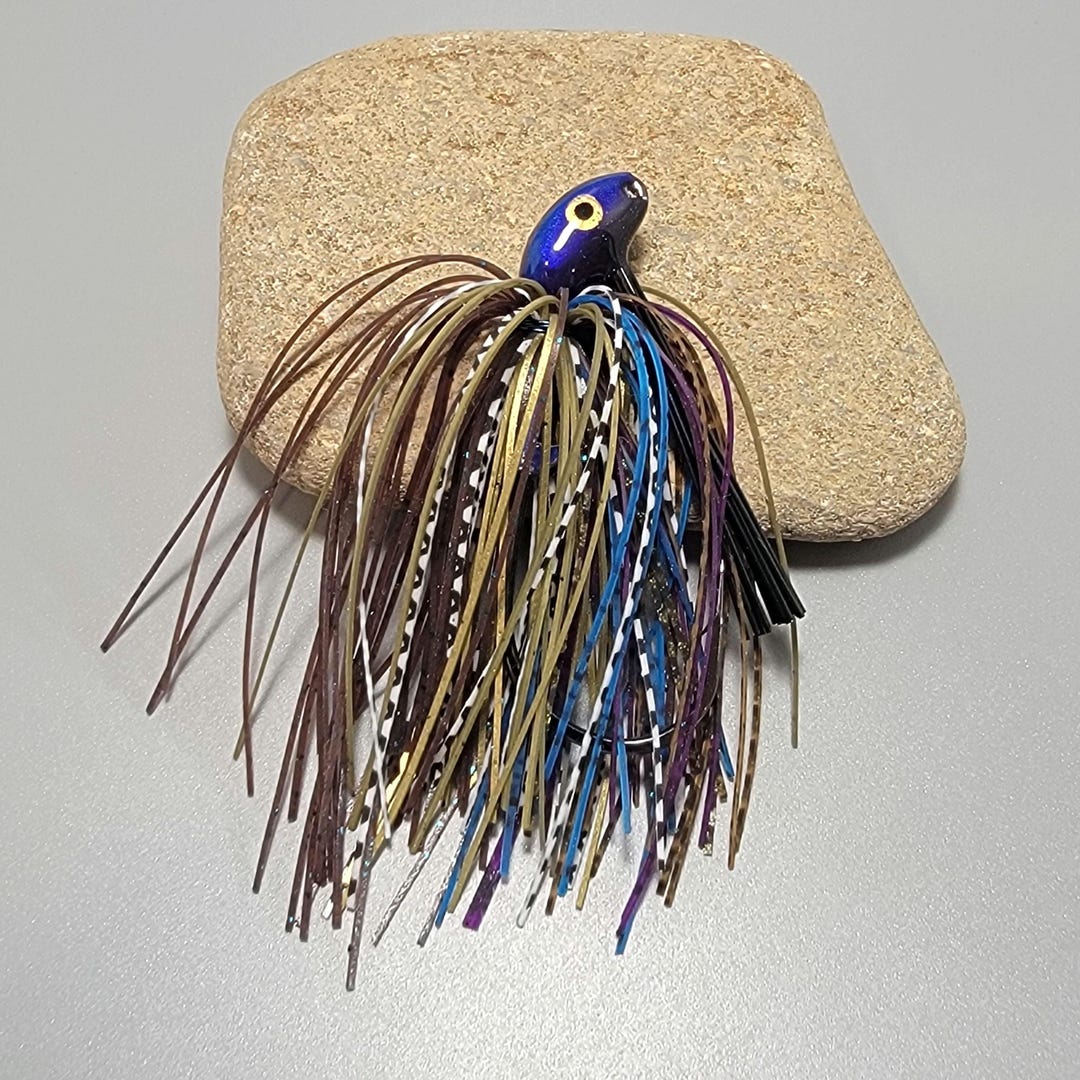 Thumper Bug Swim Jig. Hand (wire Tied) Skirt. Custom Fishing Lure, Bass ...