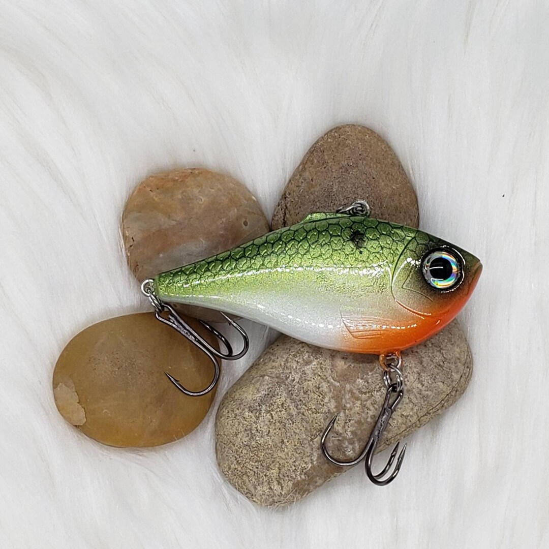Lipless Crankbait Custom Bass Fishing Lure, Dark Tennessee Shad Hand ...