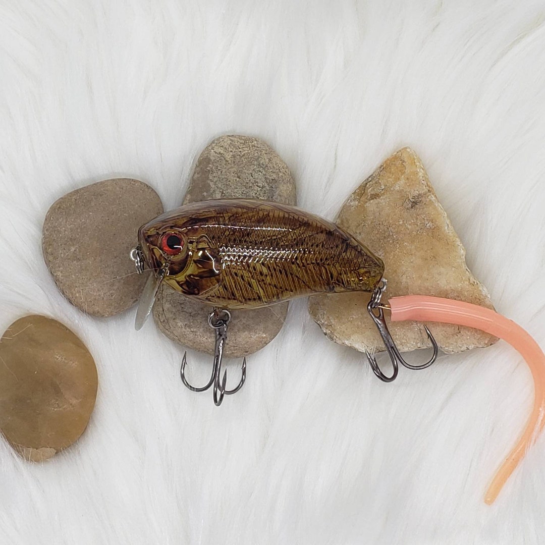 Wake Bait Rat Crankbait With Tail 2 1/2". Custom Bass Fishing Lures ...