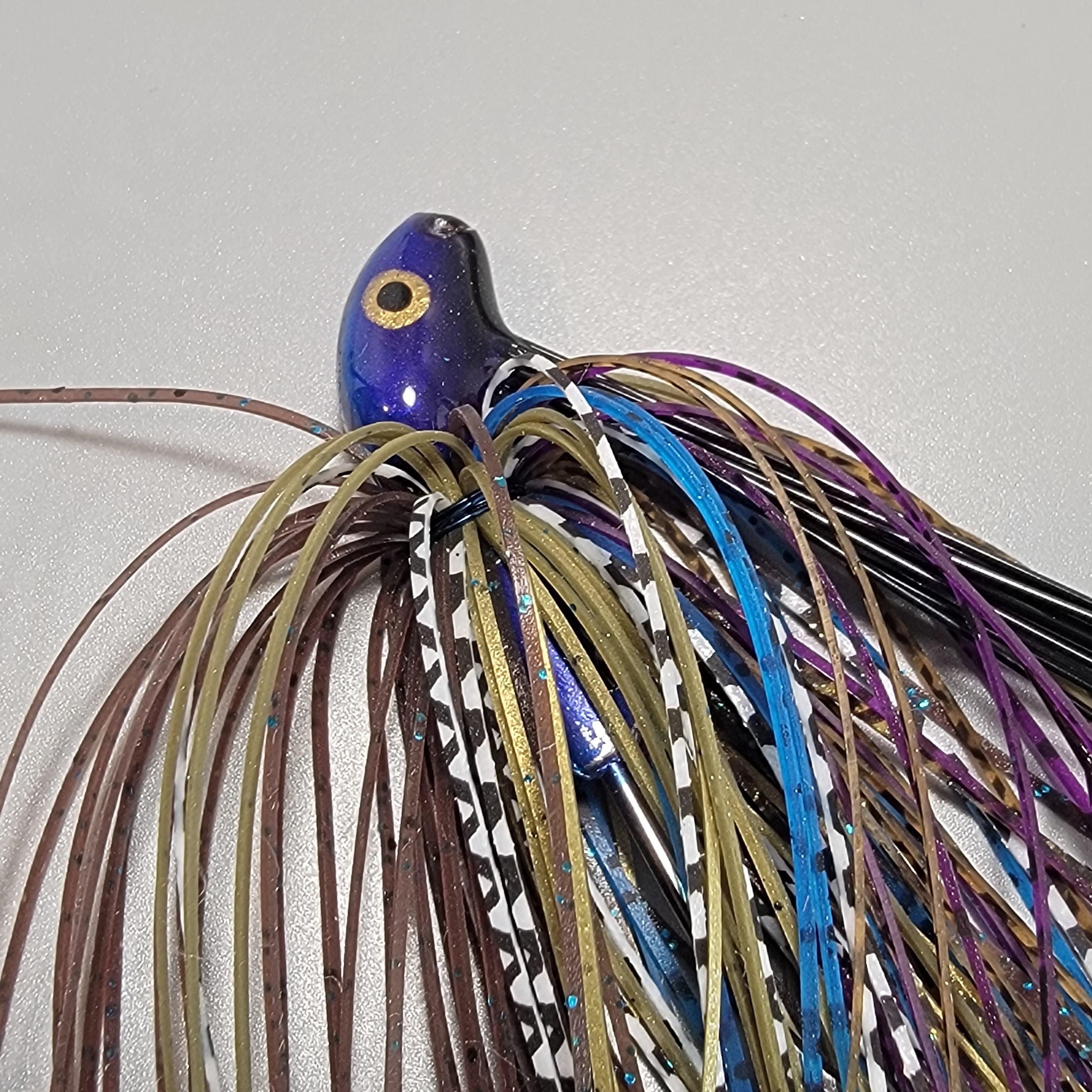Thumper Bug Swim Jig. Hand (wire Tied) Skirt. Custom Fishing Lure, Bass ...